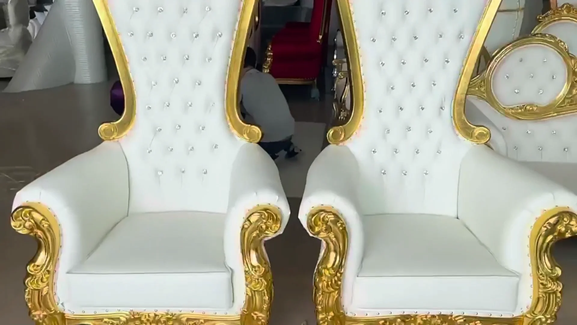 King And Queen High Back Cheaper Gold Throne Chairs Royal Luxury ...
