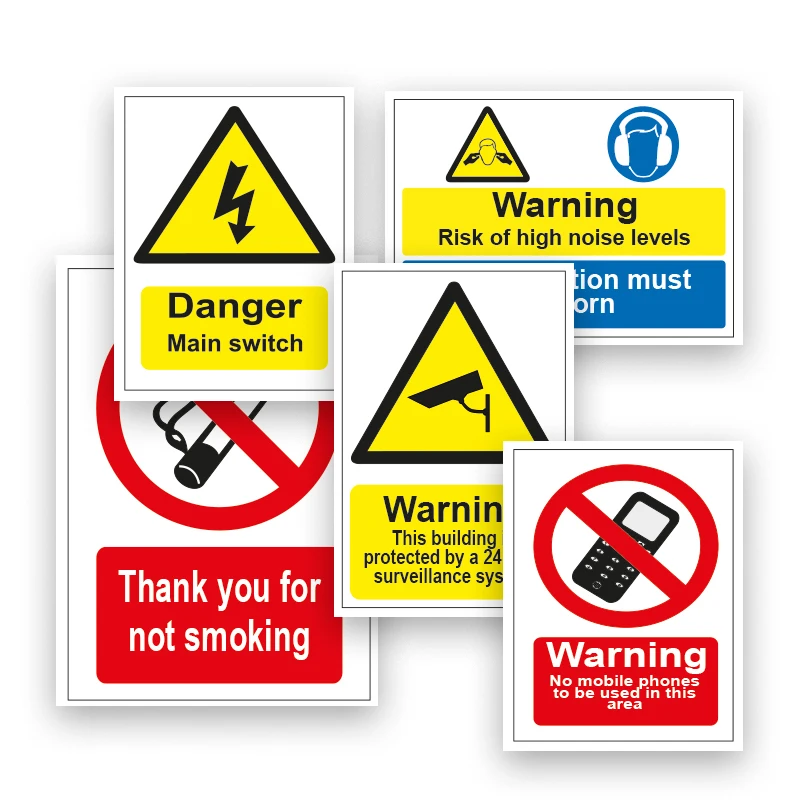 Aluminium Safety Warning Reflective Signs - High Visibility