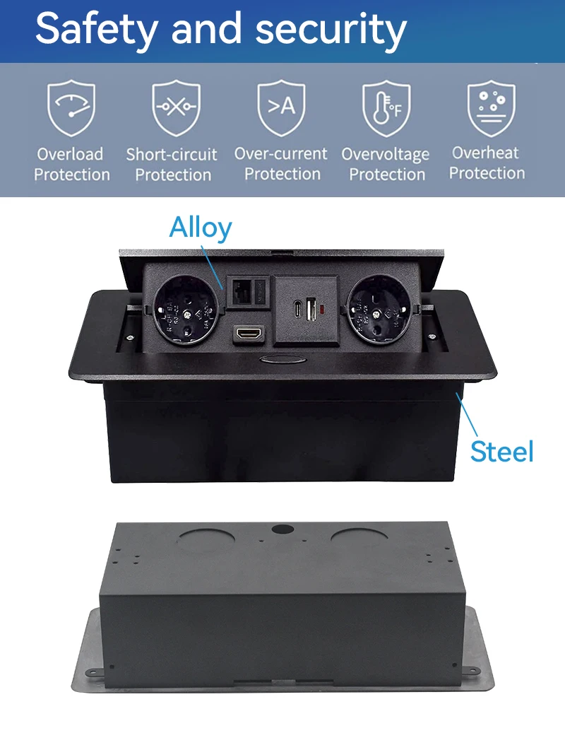 Eu Kitchen Pop Up Socket Recessed Desk Panel Mount Utility Socket Table ...