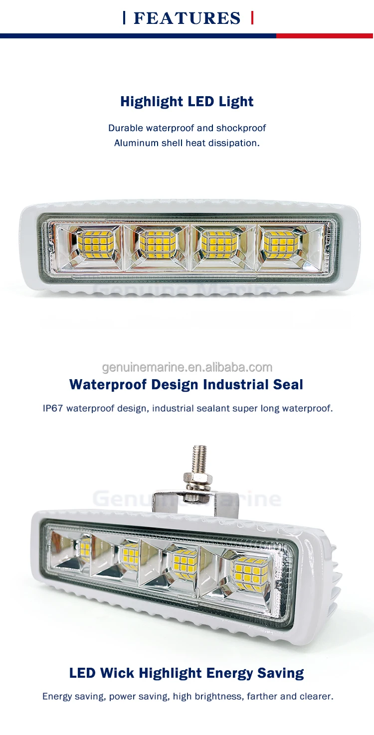 Genuine Marine Stainless Steel IP67 Boat Outside Lights for Decking ...