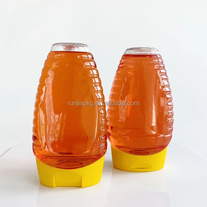270ml & 310ml Inverted Plastic Honey Bottle with Curved Lid
