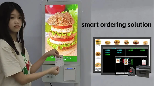 Fully Automated Restaurant Self Ordering Kiosk Terminal Commercial ...