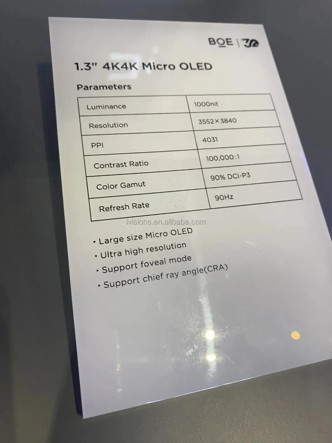 Alibaba.com: BOE Pancake VR Lenses 1.3 Inch 4K Per Eye Micro OLED ...