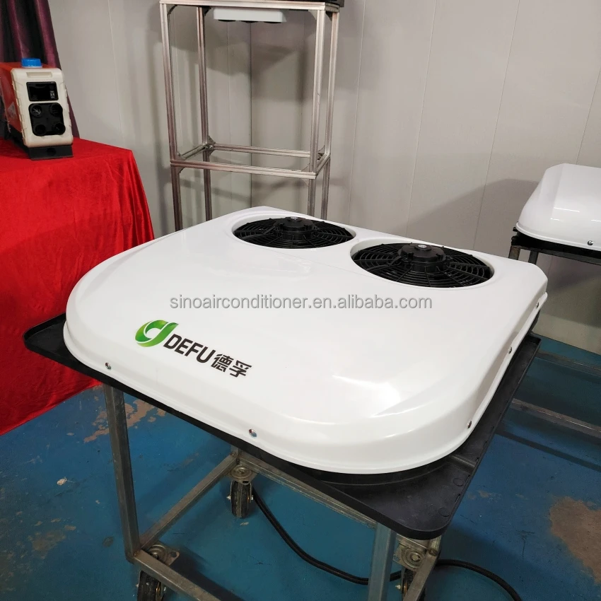 Double Fans Van Roof Conditioning 12V Rooftop Truck Cabin AC Electric ...
