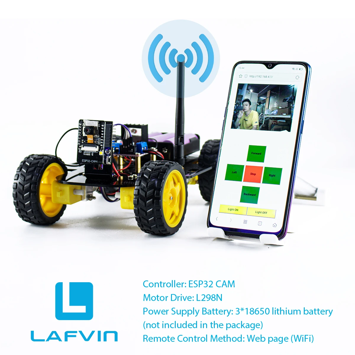LAFVIN Robot Kit with ESP32 Camera for Arduino Projects - OEM