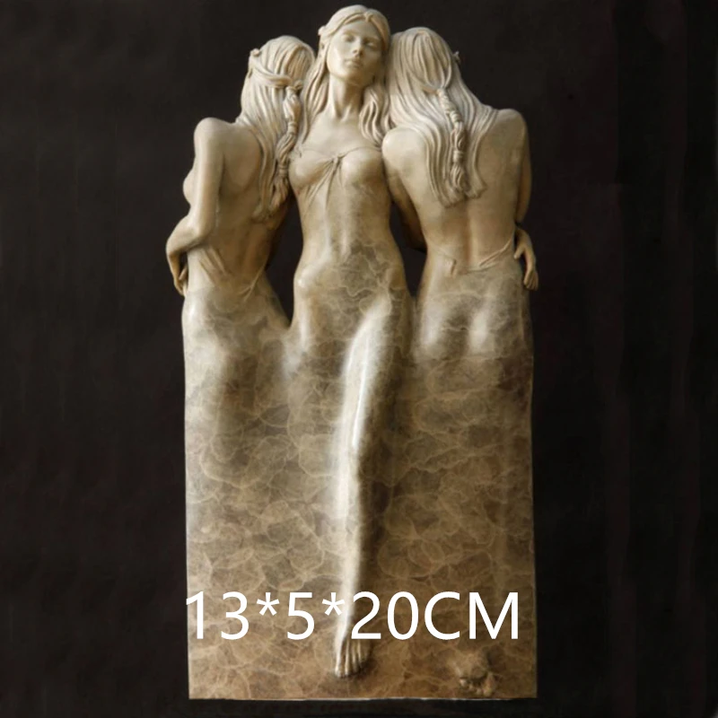 2023 New Custom Logo Three Goddesses Sculpture Statue Resin Crafts Home ...