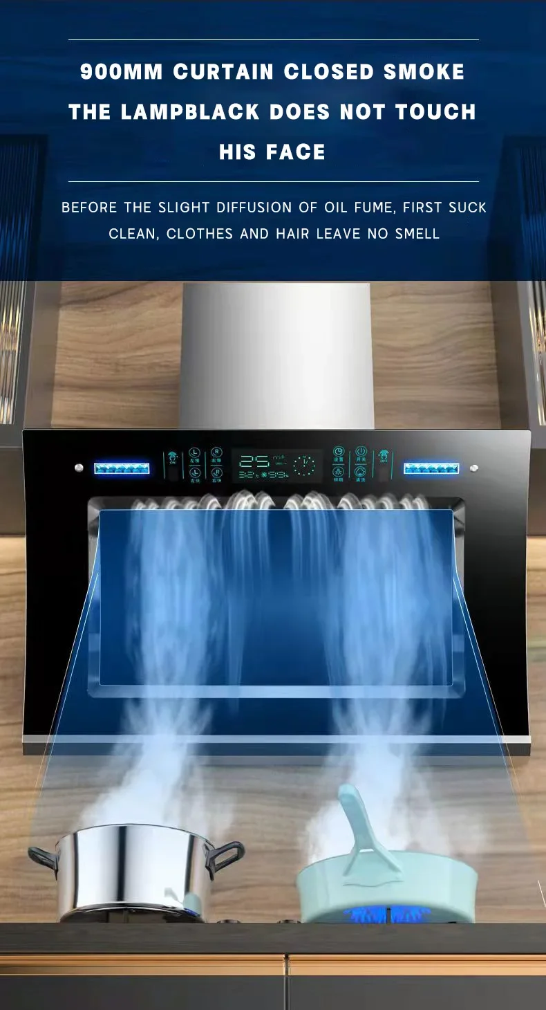 Modern Kitchen Chimney - MAXKY Range Hood with Copper Motor