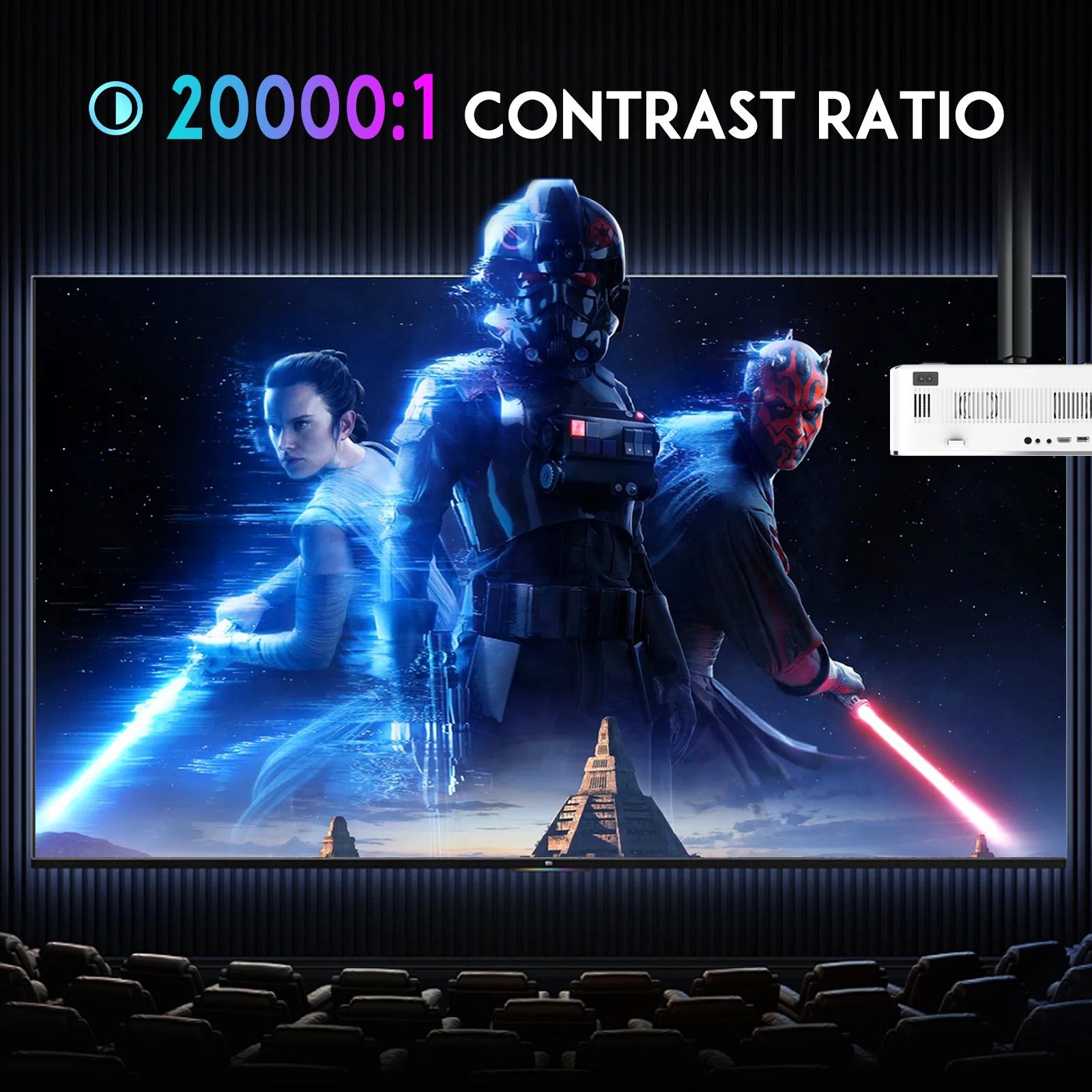 2023 New Lcd Android Smart Tv Projector Usb Support Home Theater Prime ...