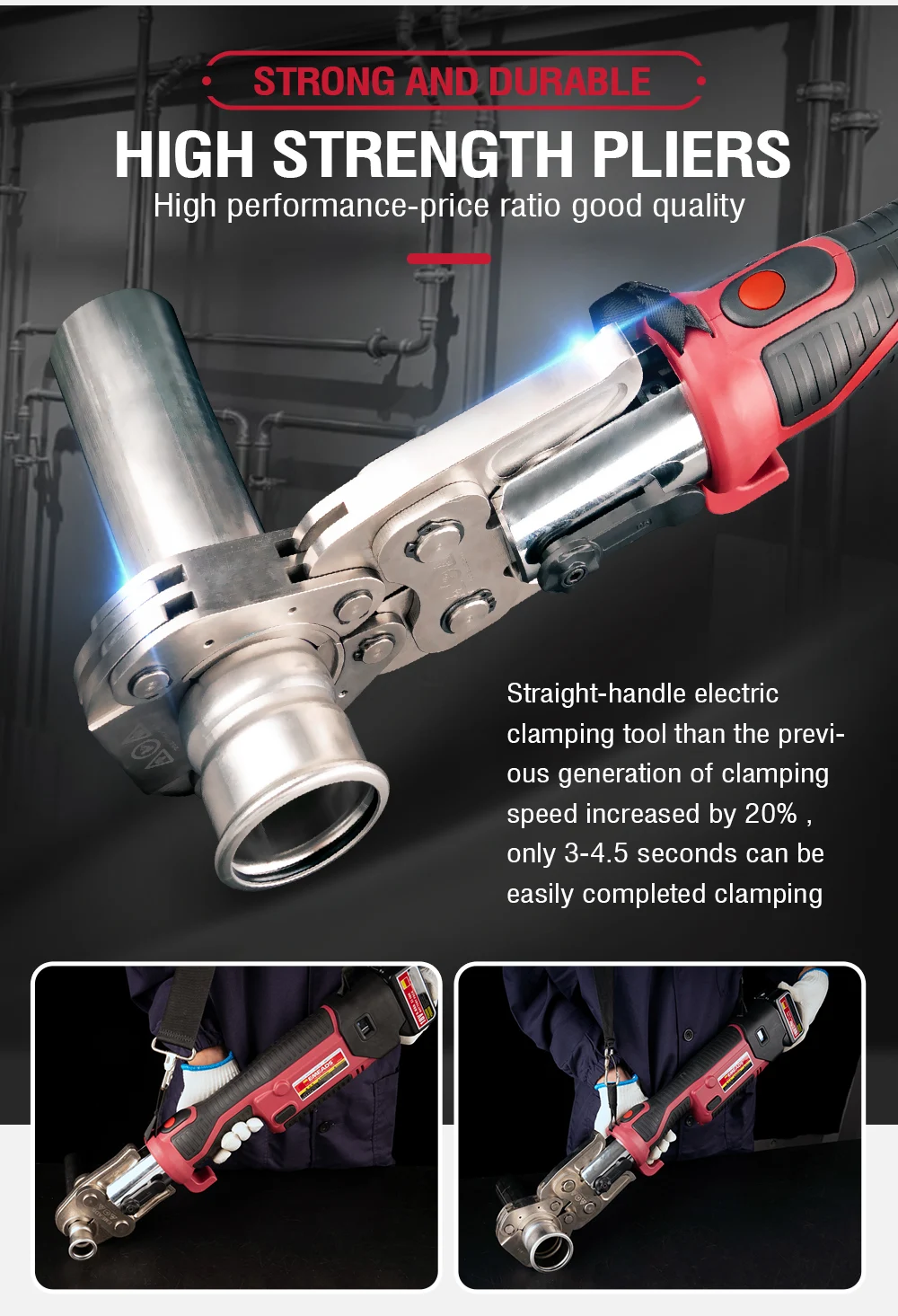 PZ 3240 GE-1550 Battery Powered Hydraulic PEX Pipe Clamping Tool
