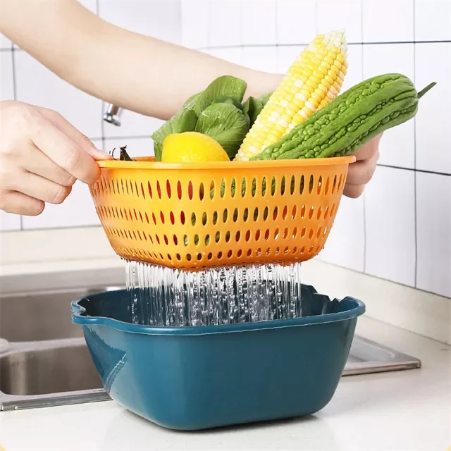 2023 6 Piece Kitchen Drain Colander Multifunctional Drain Basket For ...