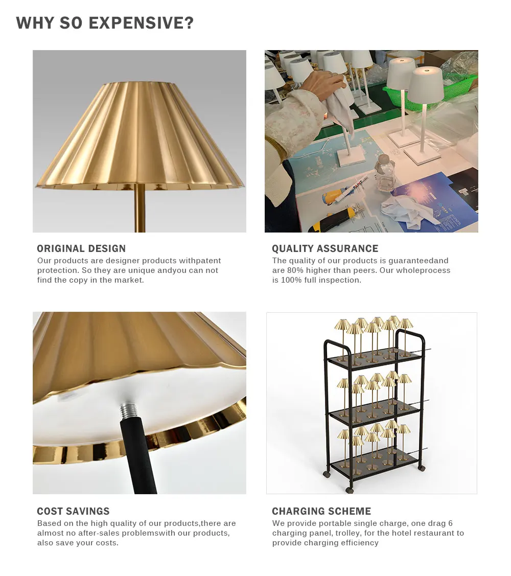 Modern Creative Cordless Bar Table Lamp Usb Rechargeable Desk Lamp ...