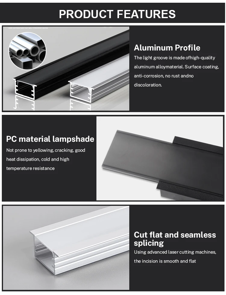 Wholesale Aluminium Tube Channel Linear Light Profiles Extrusion For ...