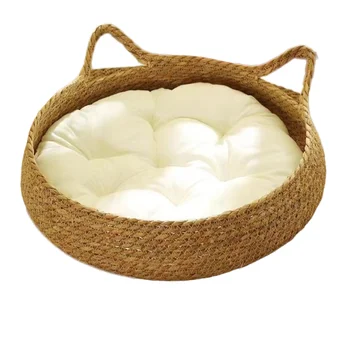 Wholesale Eco Friendly Straw Cat Mat Modern Furniture Handmade Cat Beds ...