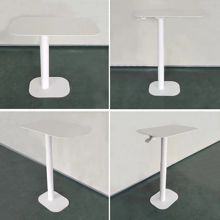 Modern Single Column Gas Lifting Office & Hospital Computer Desk ...