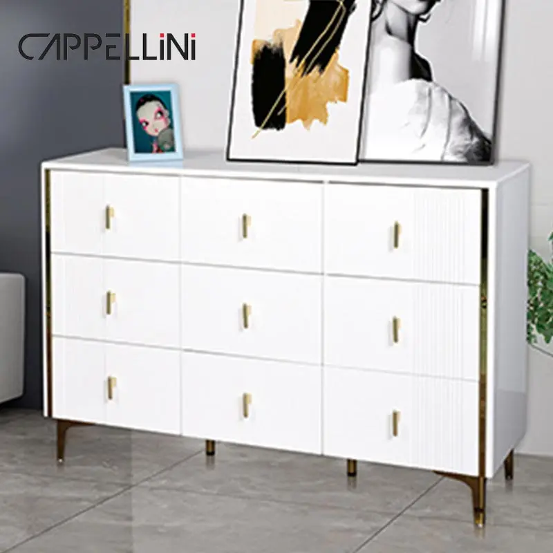 Modern White Mdf Chest Of 5 6 7 8 9 Drawers Living Room Furniture Home ...