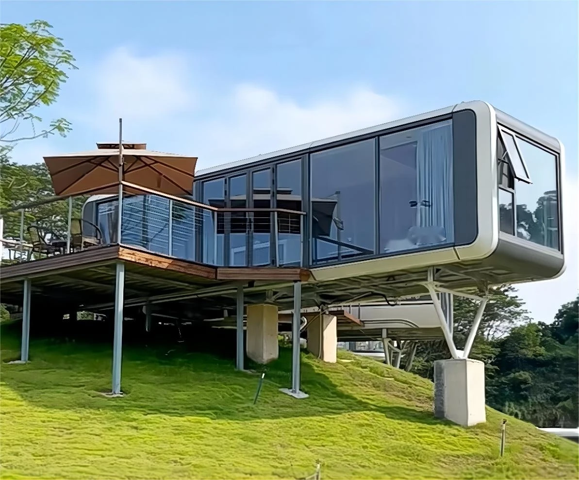Durable 40ft Solar Powered E9 Space Capsule Home