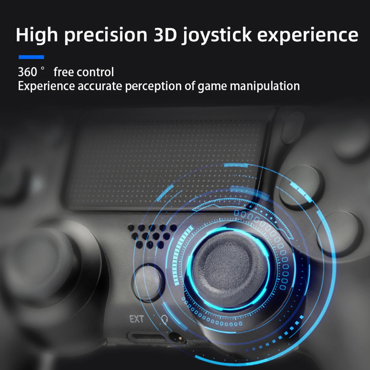 P4 Wireless Game Controller With Built In Dual Motors Supporting 6 Axis Light Strip And