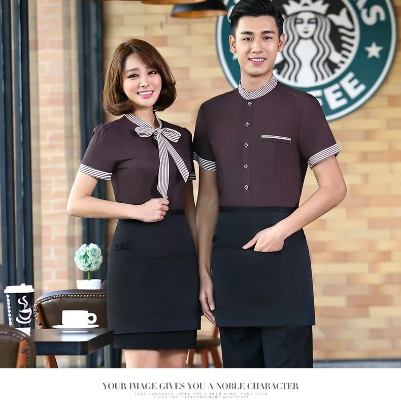 Coffee Shop Formal Uniforms Black T Shirt Waitress Design Restaurant ...
