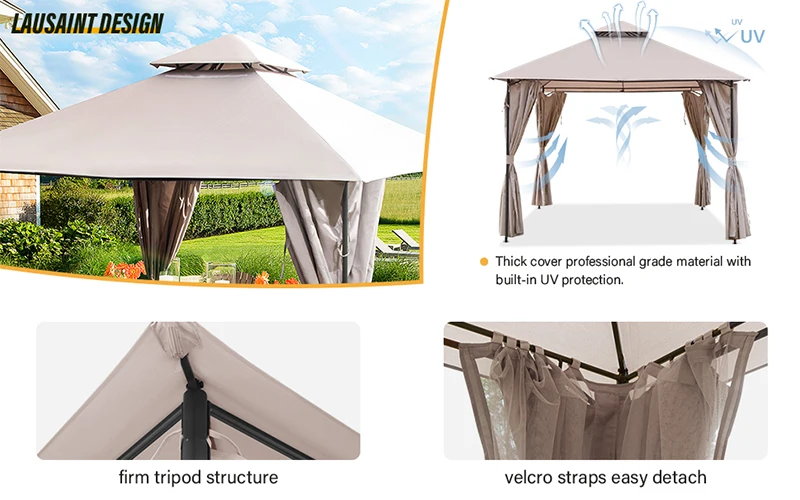 L 3x3 Ft Wholesale Cheap Roman Steel Waterproof Sunshade Garden Jardin ...