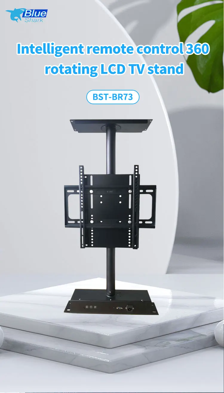 360 Degree Motorized Rotation TV LCD Screen Stand for Home Office