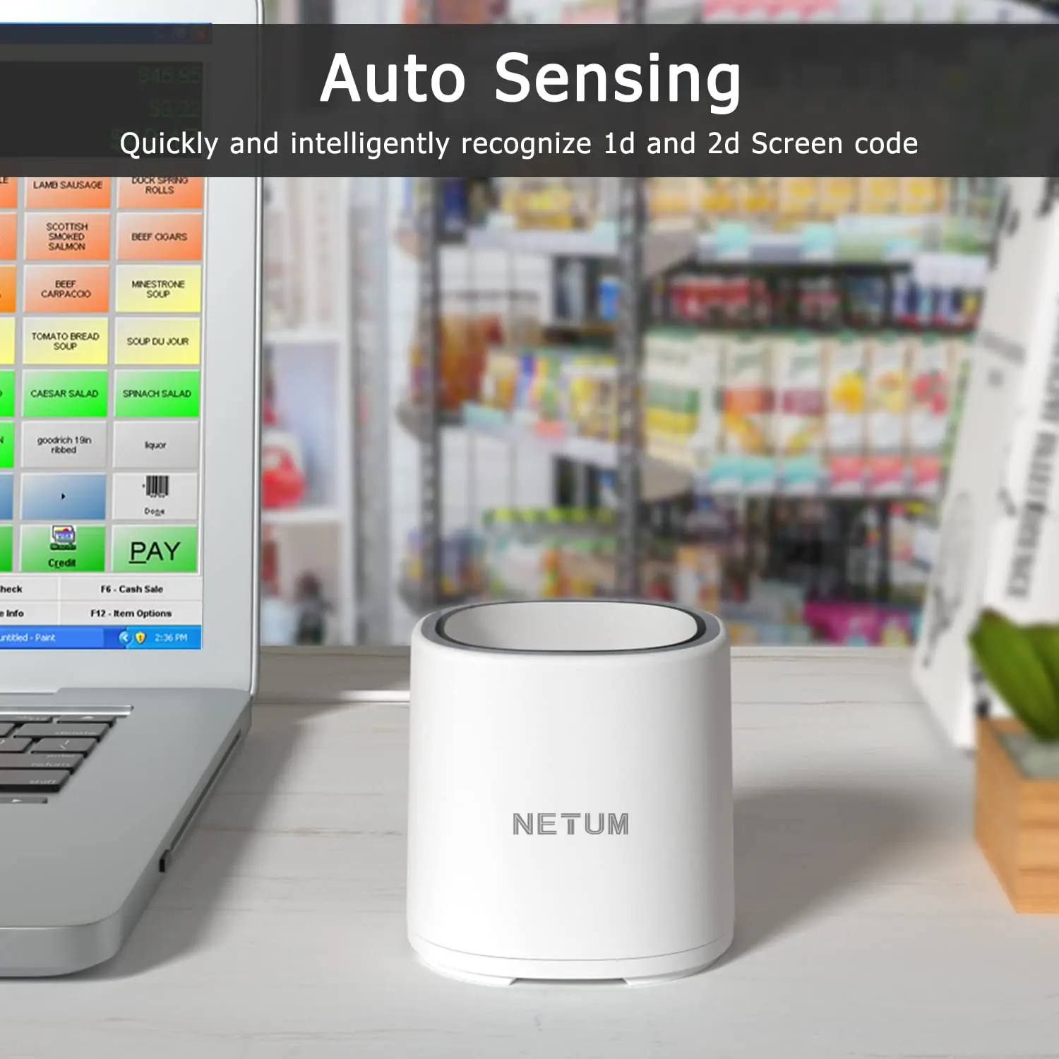 NETUM 2D Barcode Reader - Fast & Reliable QR Code Scanner
