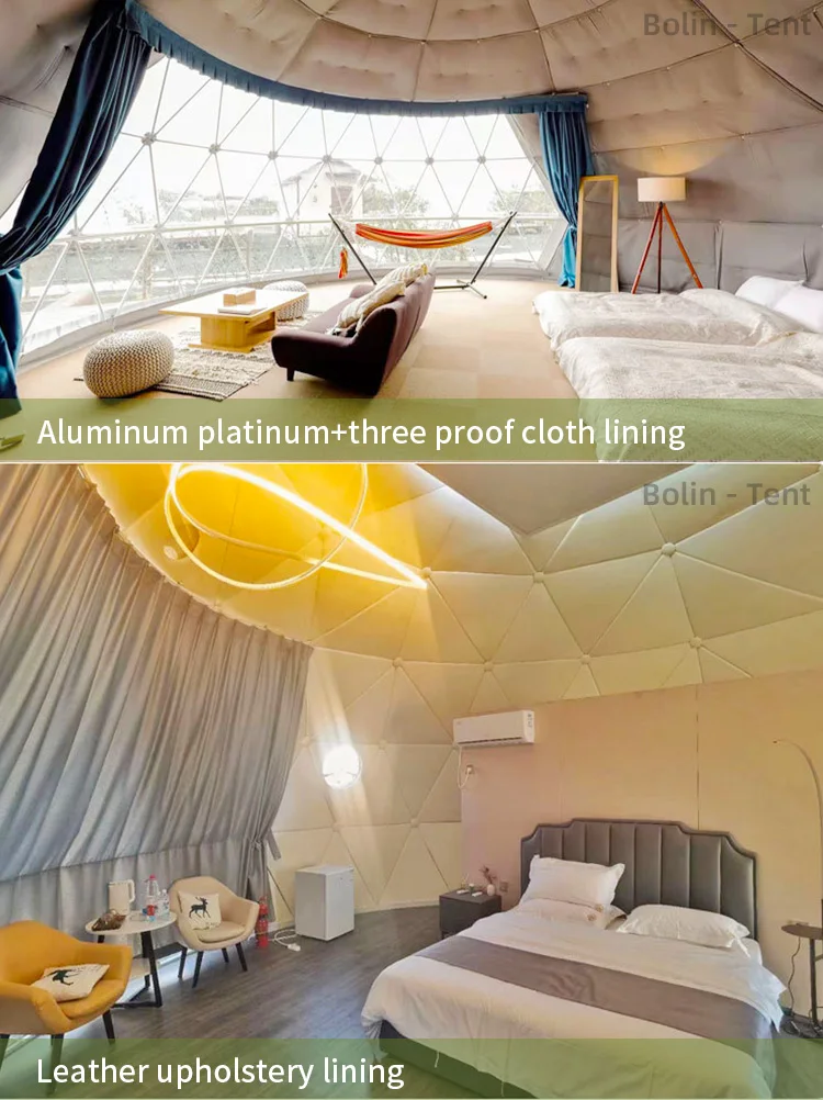 Detachable Geodesic Greenhouse Prefab Dome House Eco Transparent Winter ...