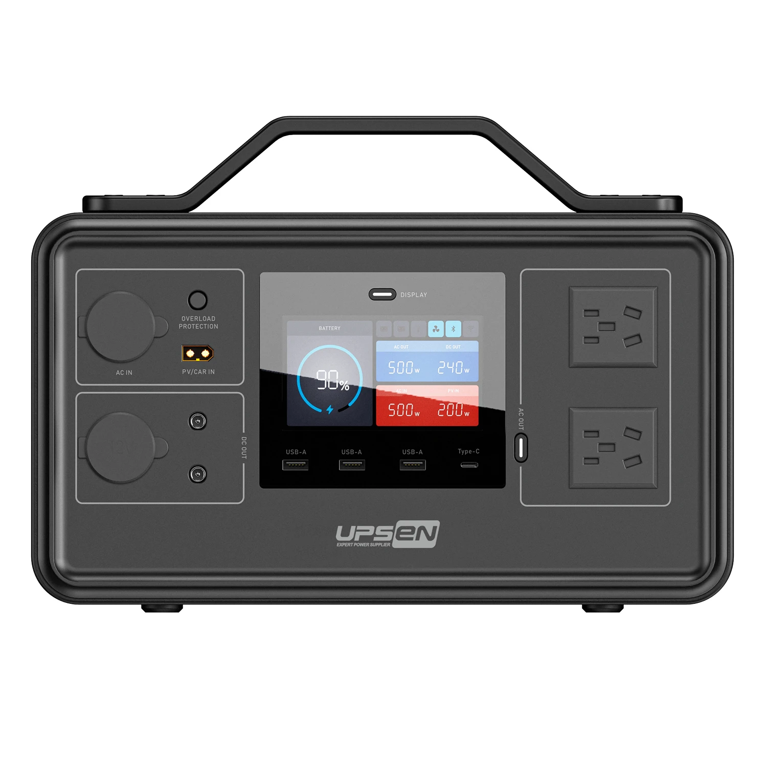 220vac input and output Portable Power Station Camping 1000W Power Bank Panel Solar Generator ...