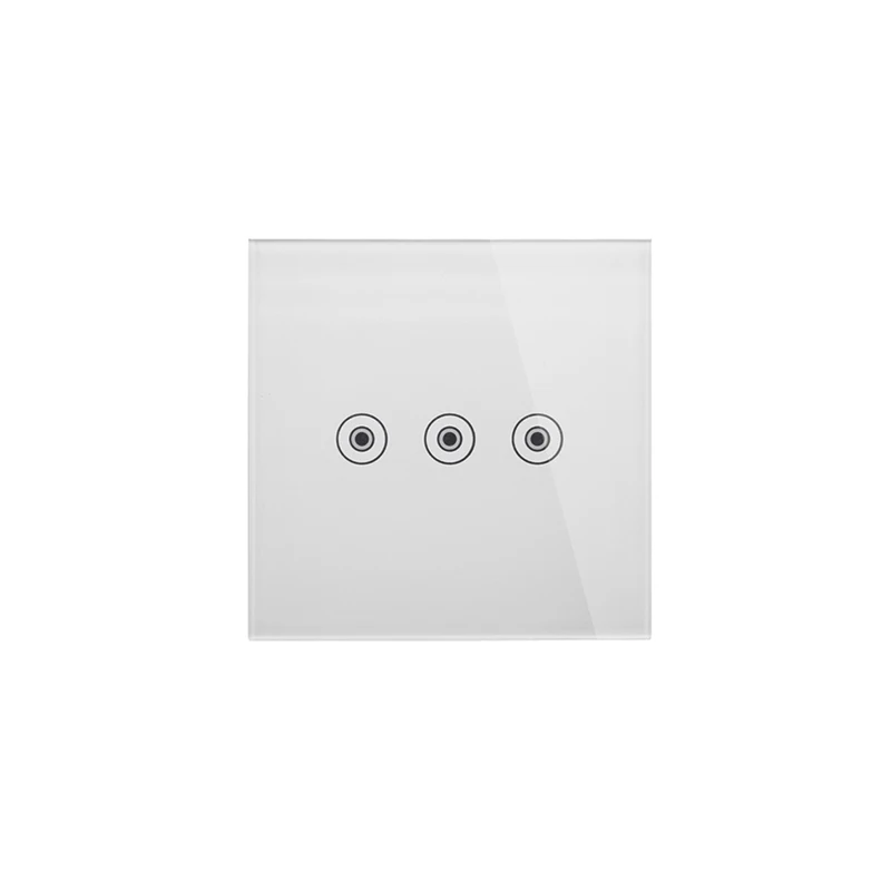 3 Buttons Screen Wall Touch Screen Light Switch Wireless Black Remote ...