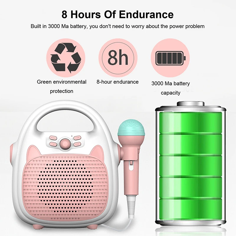 Mini Portable Karaoke Speaker for Kids - Educational Music Player and ...