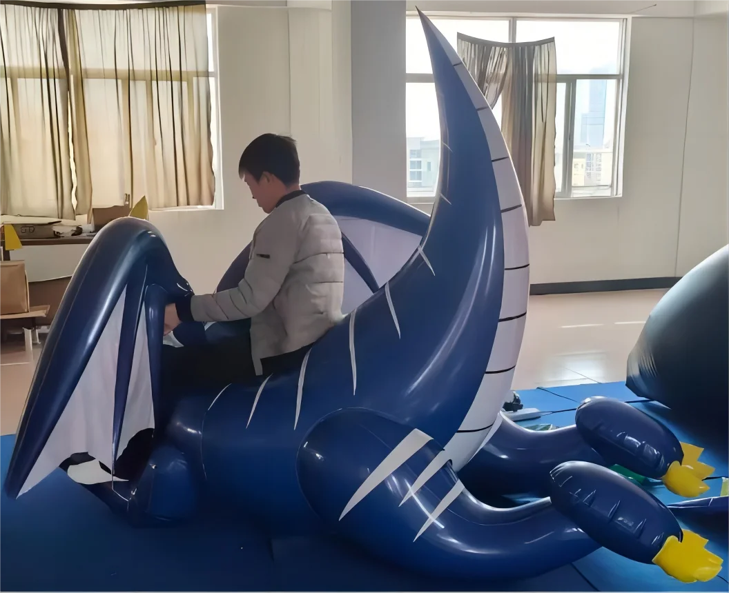 Beile Trendy Inflatable Animal Toy PVC Inflatable Laying Dragon Model ...