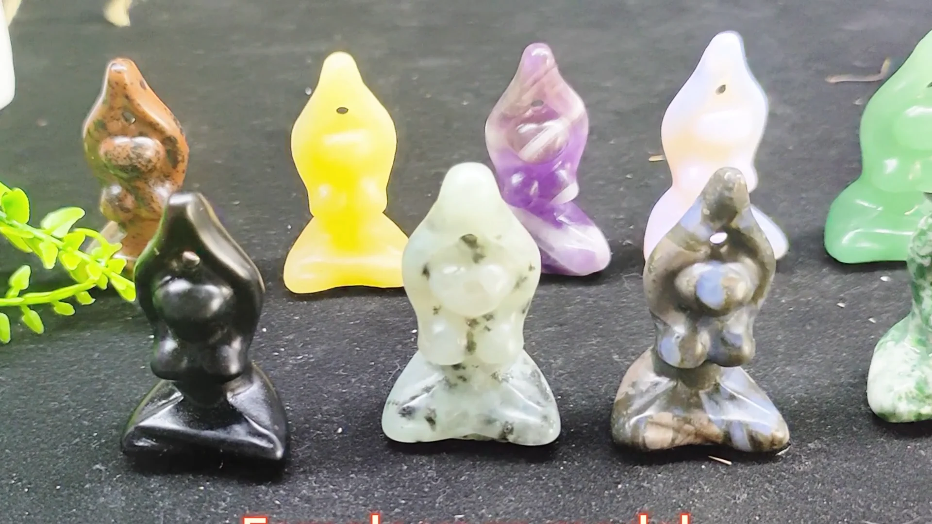 Natural Crystal Crafts Healing Stones Carving Meditative Yoga Woman ...