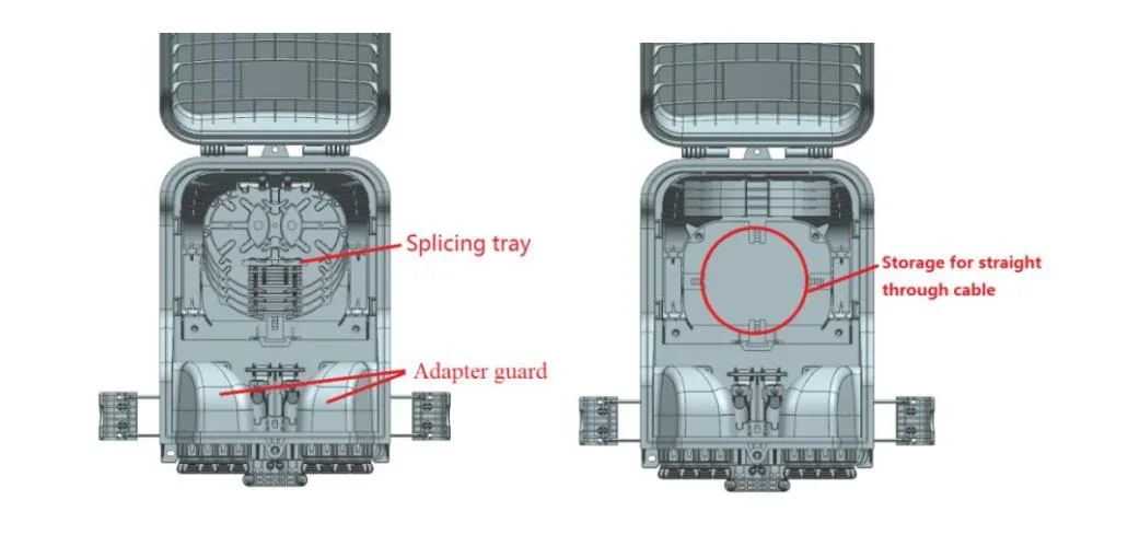 Caja NAP de distribucion preconectorizada de 16 puertos Mini SC ...