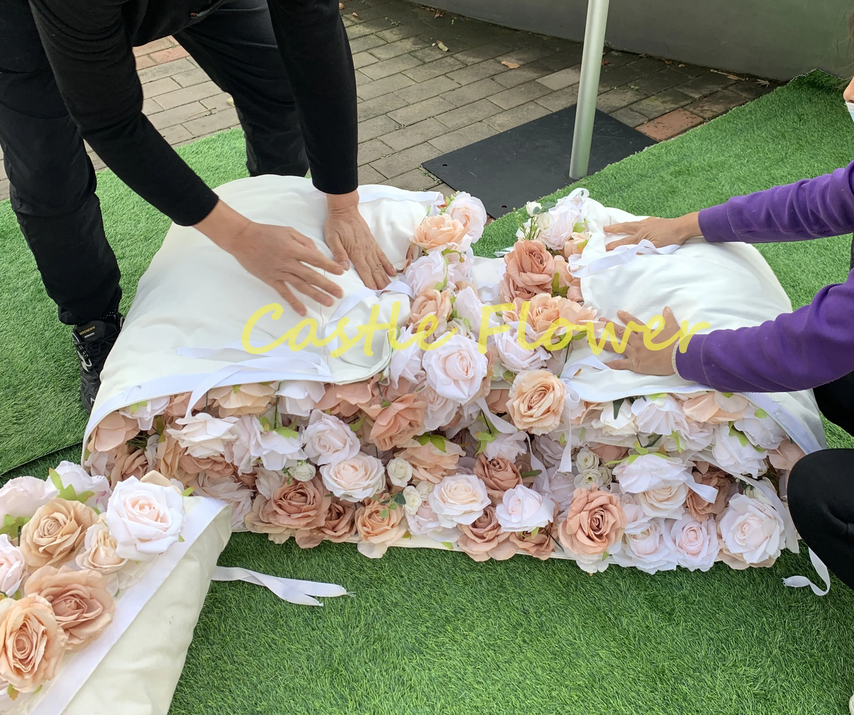 O-x878 Wedding Drops Custom Arch Flower Row Events Stage Backdrop ...
