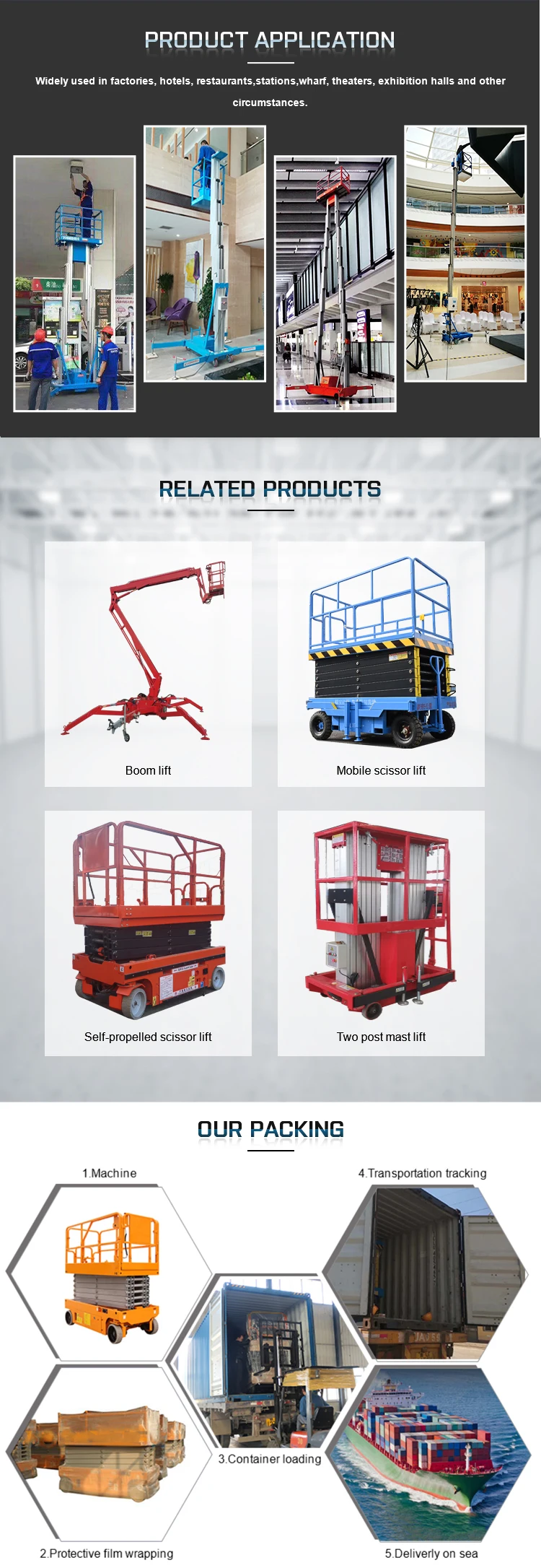 Mobile Aluminum Mast Man Operated Lift Elevator - Buy Aluminum Lift man ...