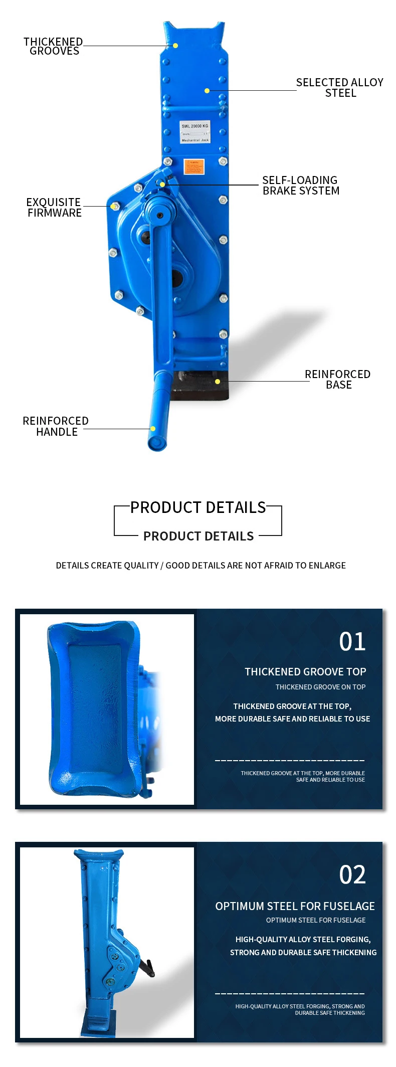 Kd15-20 Rack And Pinion Jack / 15 Ton 20 Ton Mechanical Screw Steel ...