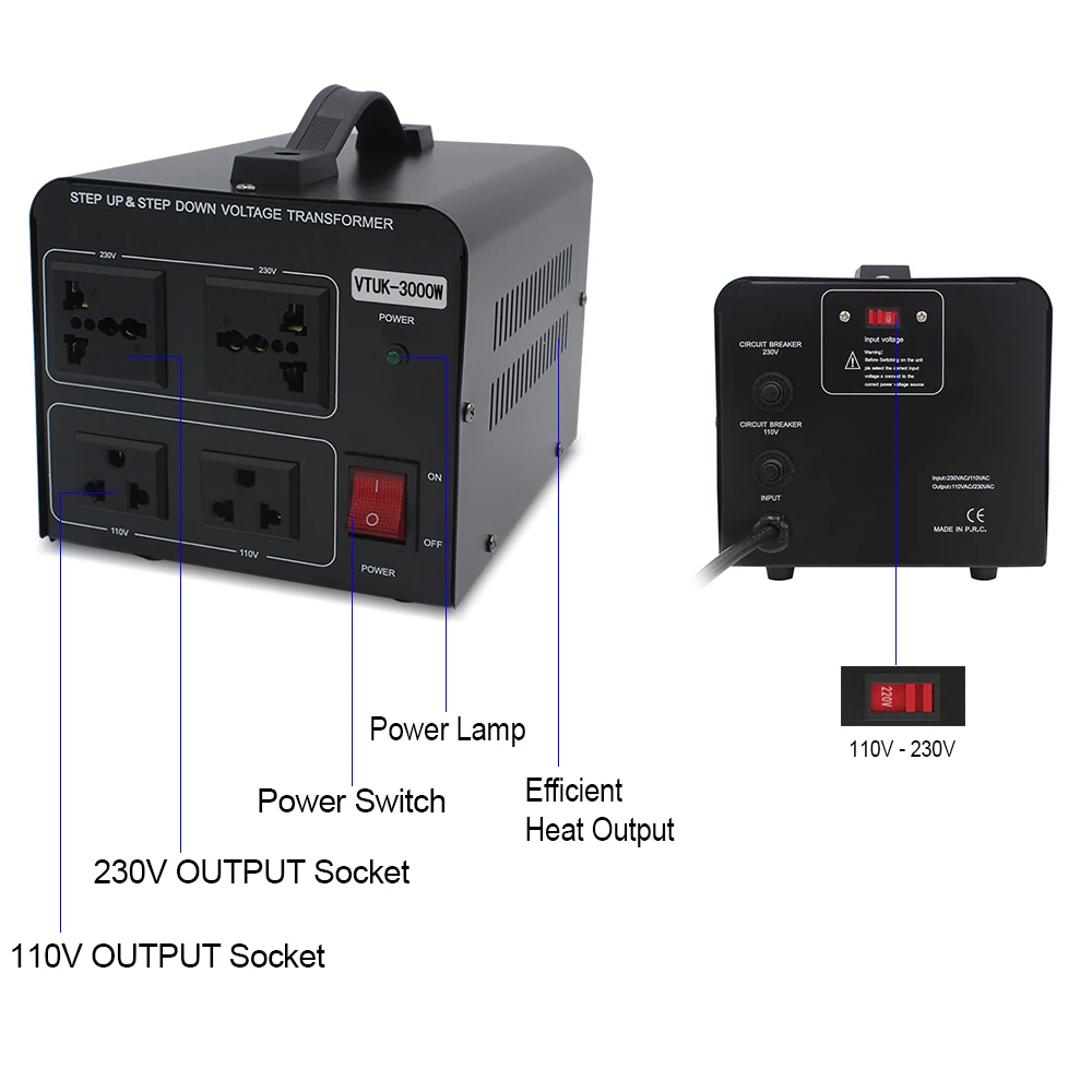 Single Phase Step Up Down 3000w 240v To 120v Output Auto Power ...