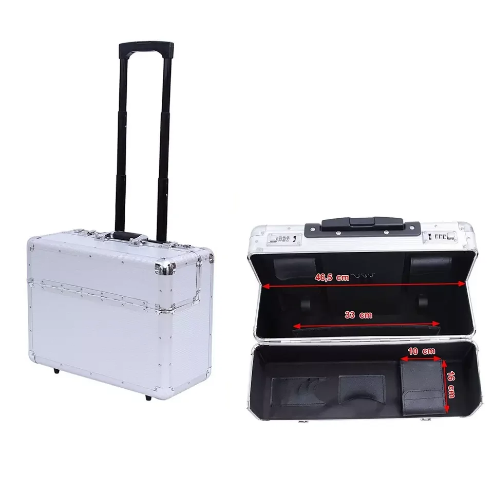 Pilot Aluminum Case Briefcase Business Laptop Travel Trolley Case ...