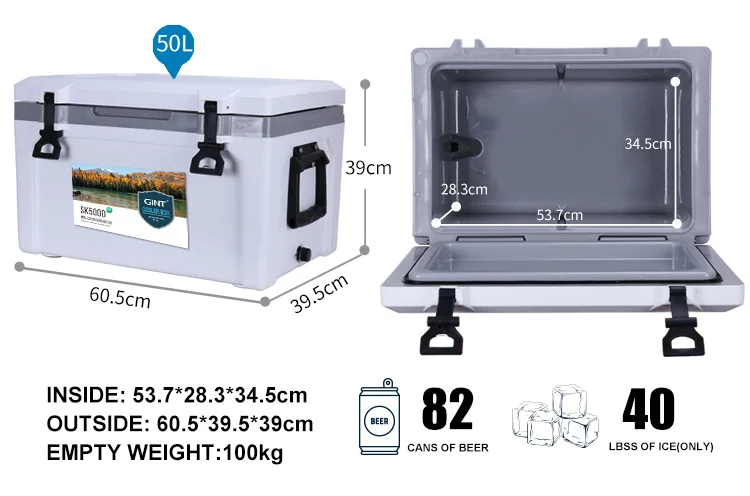 50L Cooler Box with Wheels - Perfect for Camping and Picnics