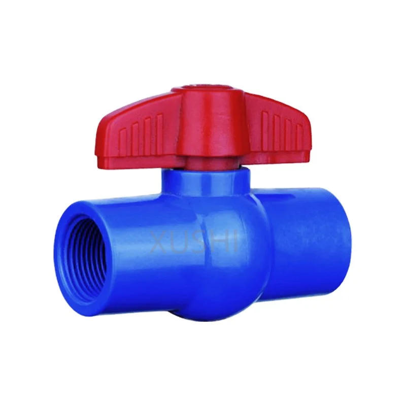 Deep Blue Colour Virgin Pvc Material Ball Valve Household Valve - Buy ...