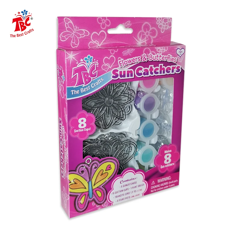8 Pack Window Art Suncatcher Paint Kit Sun Catcher Craft Kit For Kids ...