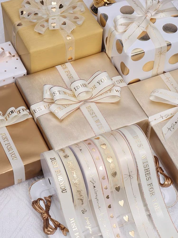 Personalized Custom Print Logo Ribbon for Gift Wrapping Satin Wrap Silk ...