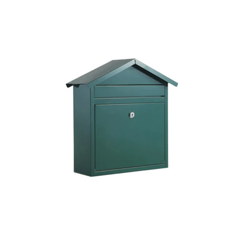 High Quality Cast Iron Wall Mounted Green Letterbox Post Box