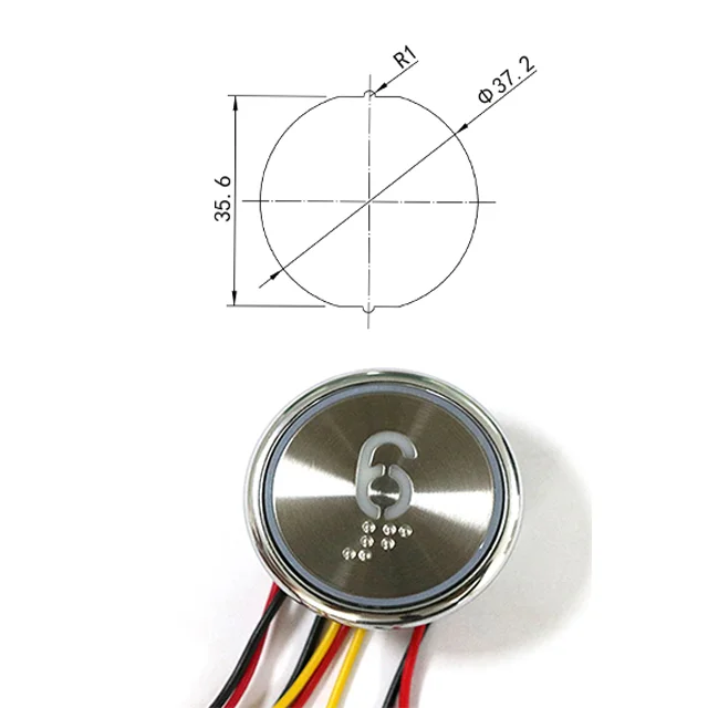 Elevator Part Non-touch Button Elevator Cop Lop Button Elevator Lift ...