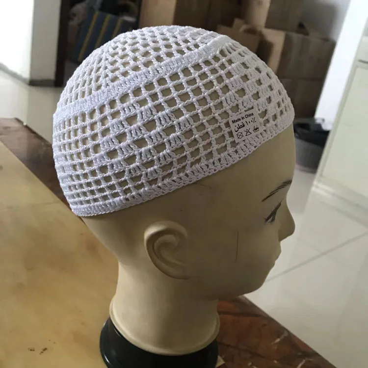 F-1001 Fashion Custom Knitted Kufi Hat Muslim Cotton African Men ...