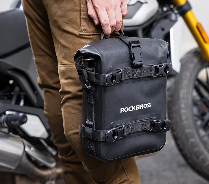 ROCKBROS Waterproof Motorcycle Side Bag Leather Side Bag for Motorcycle ...
