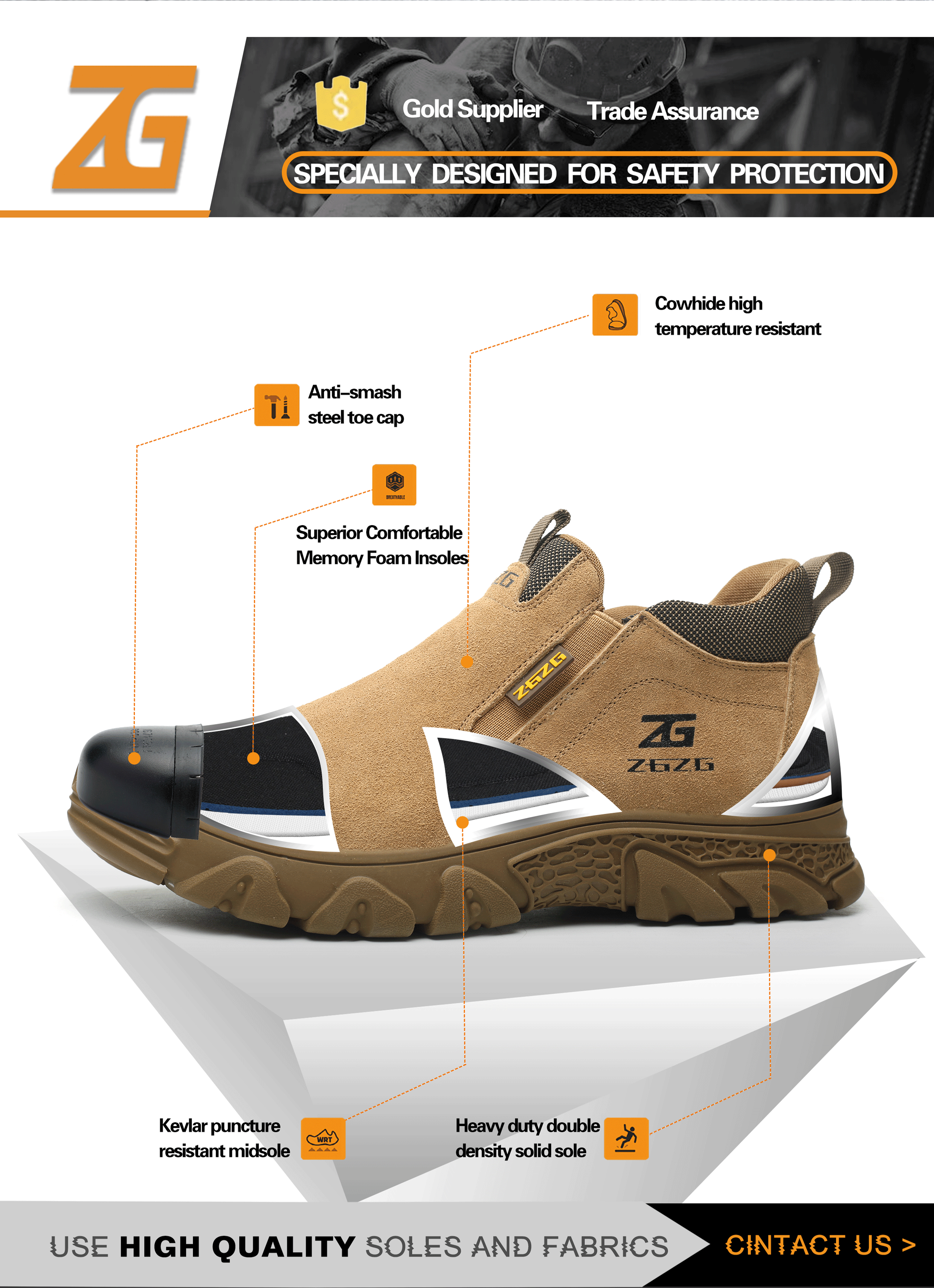 Brand New Spring Welding Suede Shoes - Genuine Leather