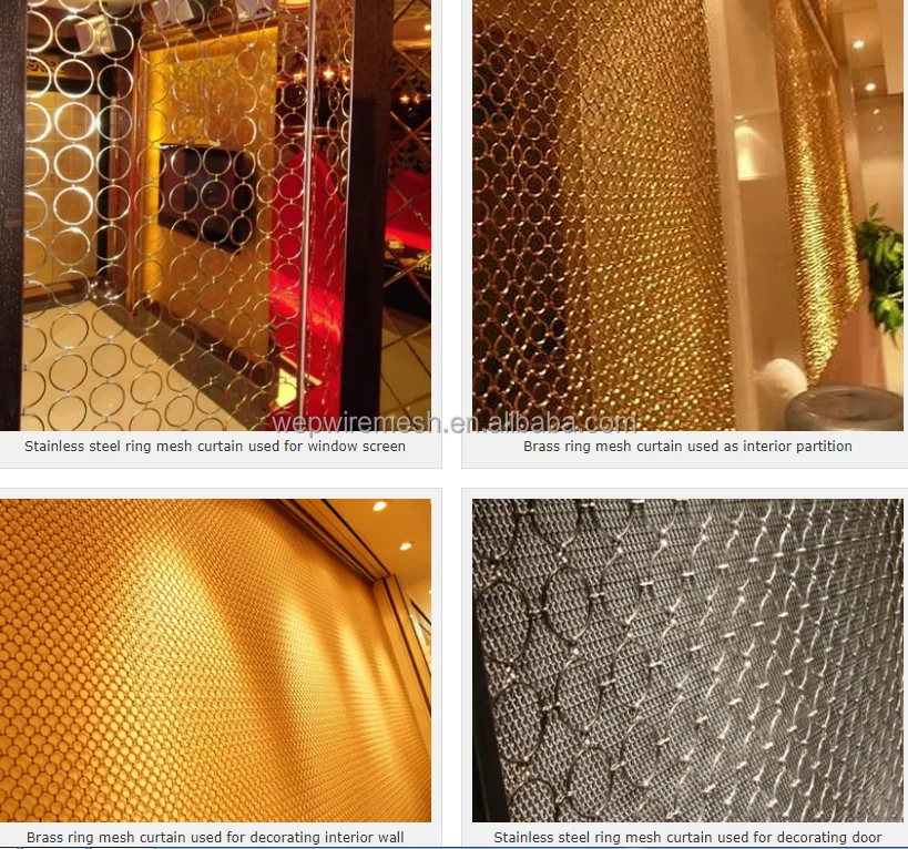 Decorative Stainless Steel Gold Woven Architectural Mesh - Durable ...