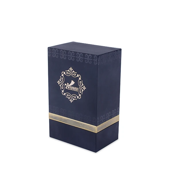 Luxury Custom Novel Design Elegant Blue Perfume Bottle Packaging Box ...
