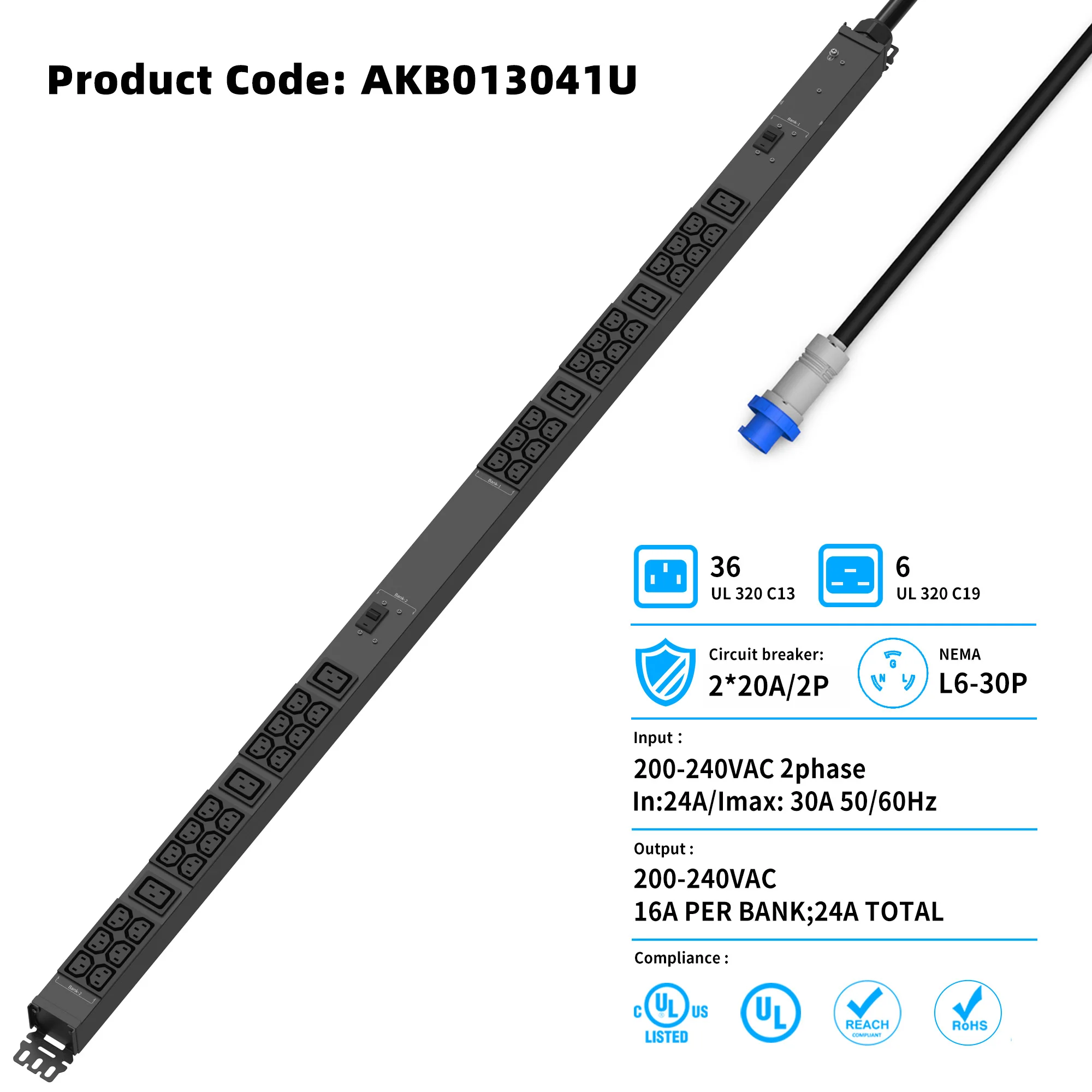 High-Power PDU with Remote Monitoring & Management Network Control Hot ...