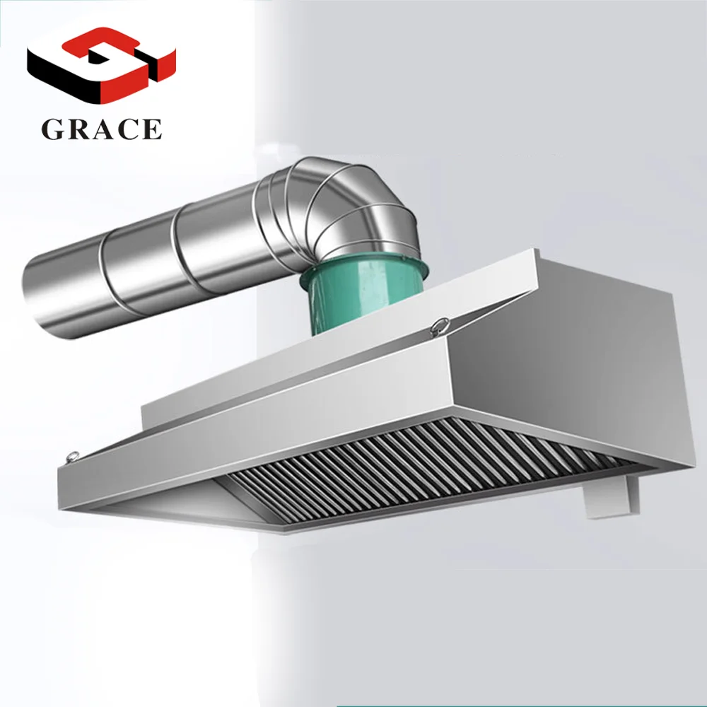 2.5 Meter Kitchen Hood Extractor With Electrostatic Filter Removal Of ...